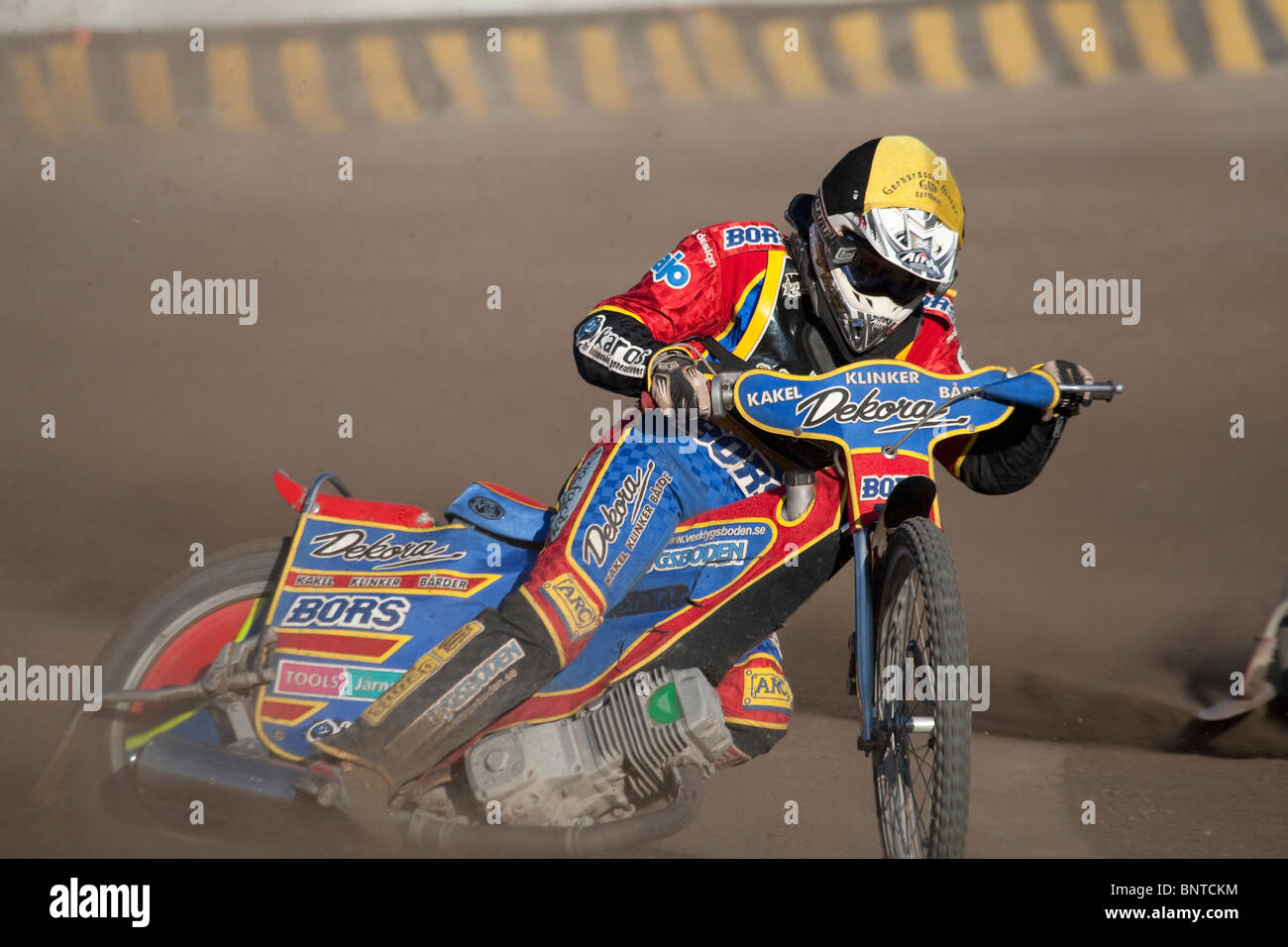 Speedway on Swedish racetrack Stock Photo - Alamy