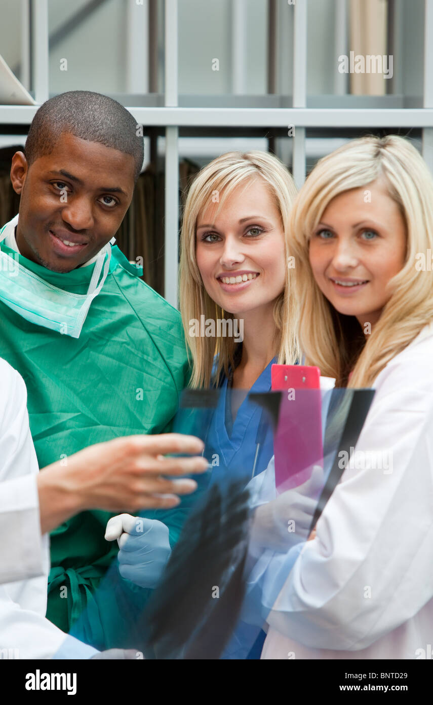 Teen medical team looking at the camera Stock Photo - Alamy