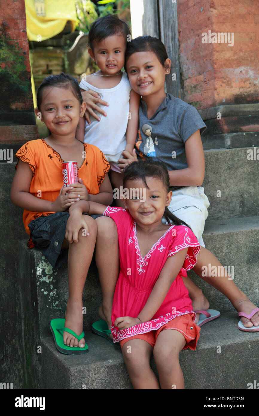 Indonesia, Bali, Ubud, children, girls, people, portrait Stock Photo ...