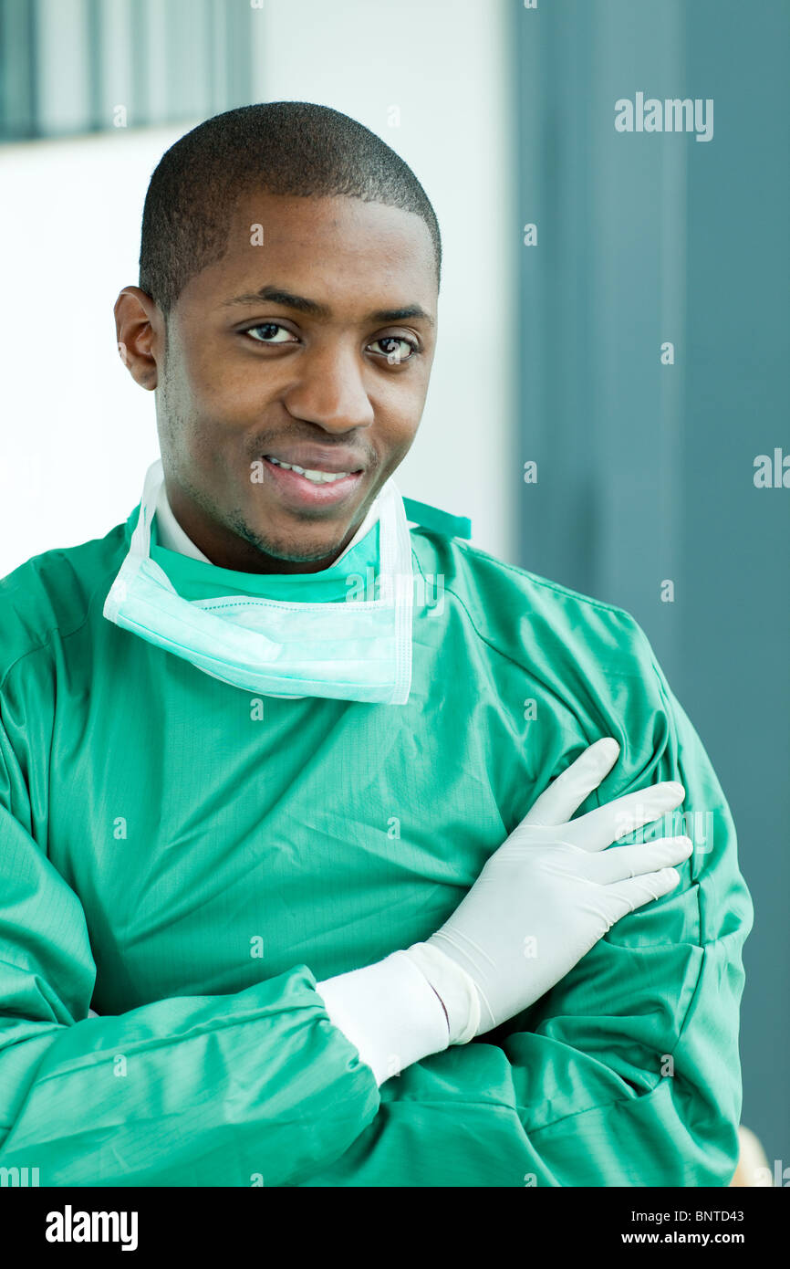 Handsome male doctor looking at the camera Stock Photo - Alamy