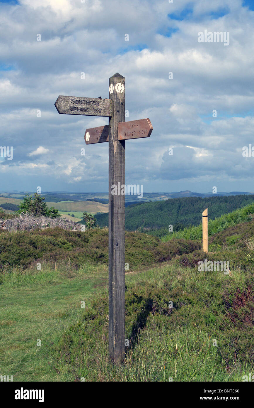 Wooden Fingerpost Giving Public Rights of Way, The Three Brethren Hill ...