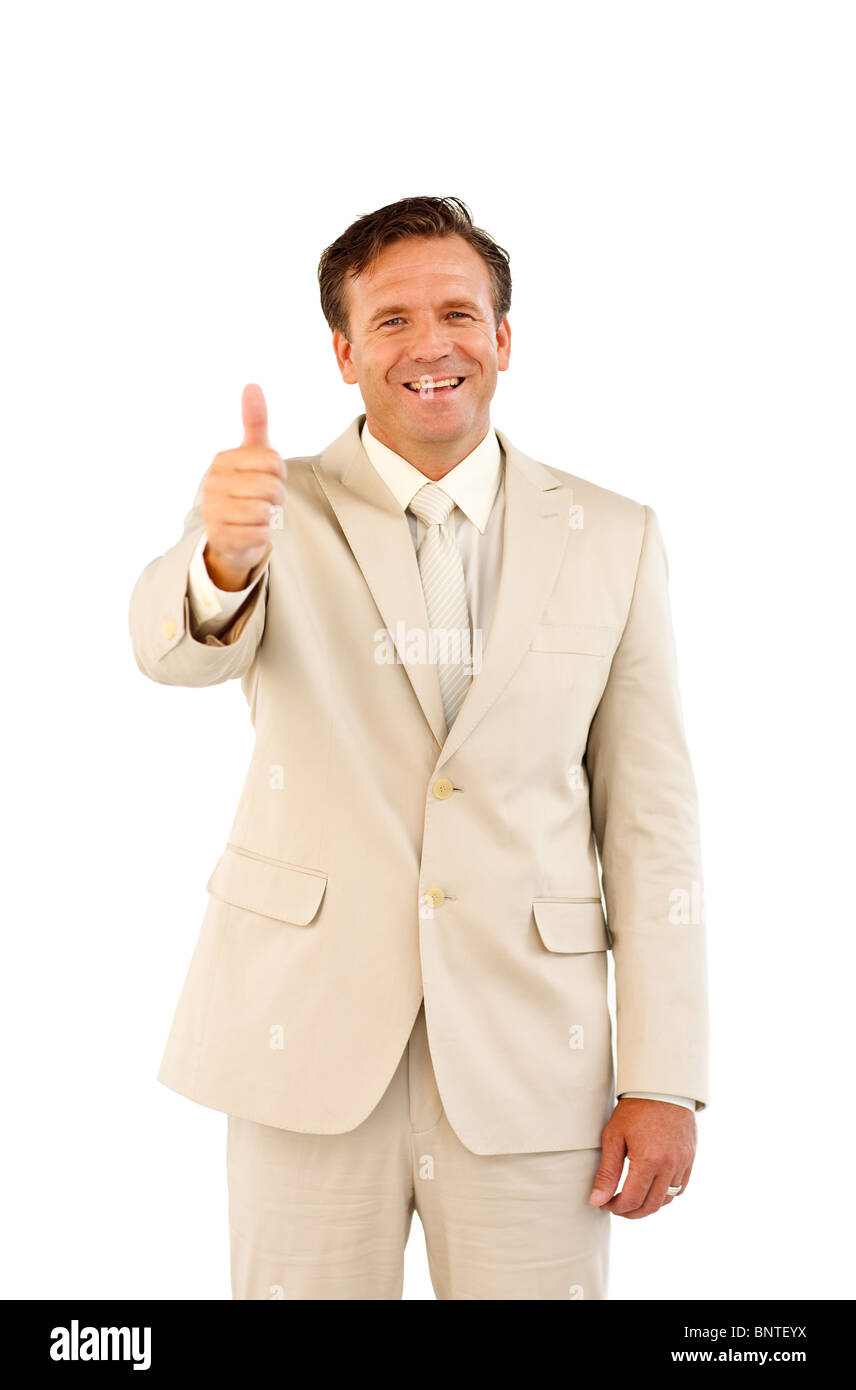 Mature isolated businessman Stock Photo - Alamy