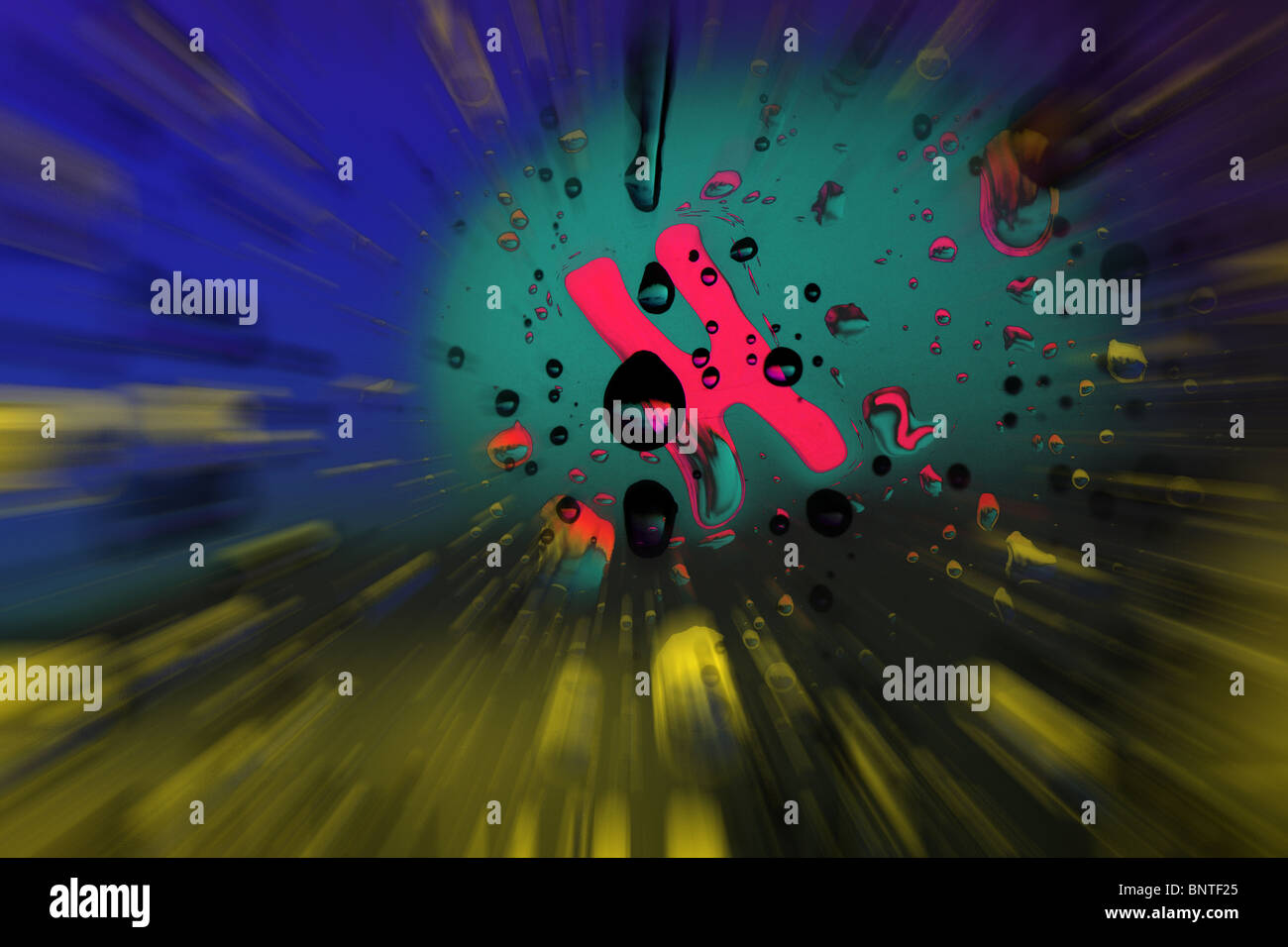 Creative picture illustrating Hydrogen molecule H2 Stock Photo - Alamy