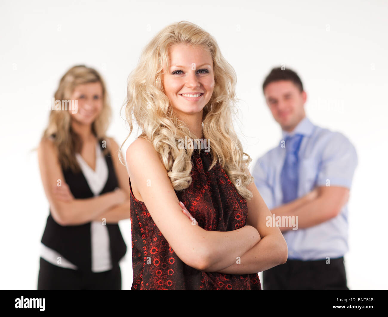Female Business woman with arms Folded Stock Photo - Alamy