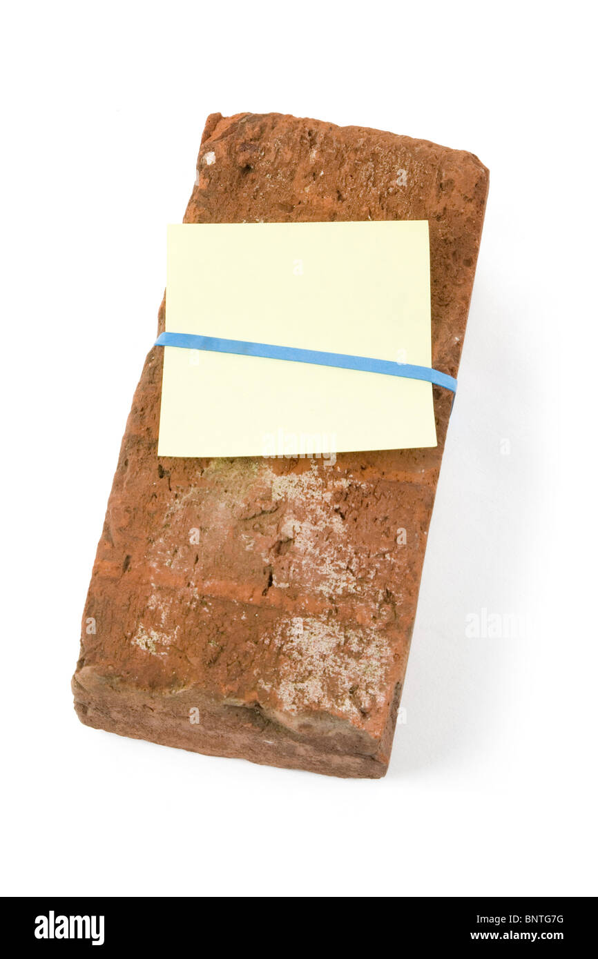 Red Brick and Threat letter with white background Stock Photo - Alamy