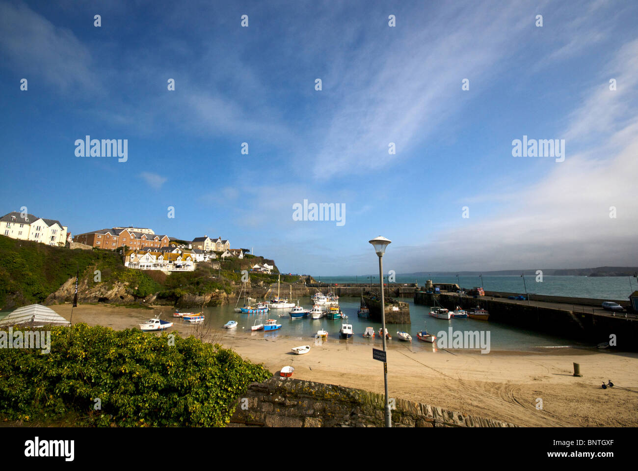 Newquay Cornwall UK Harbor Harbour Quay Beach Stock Photo - Alamy