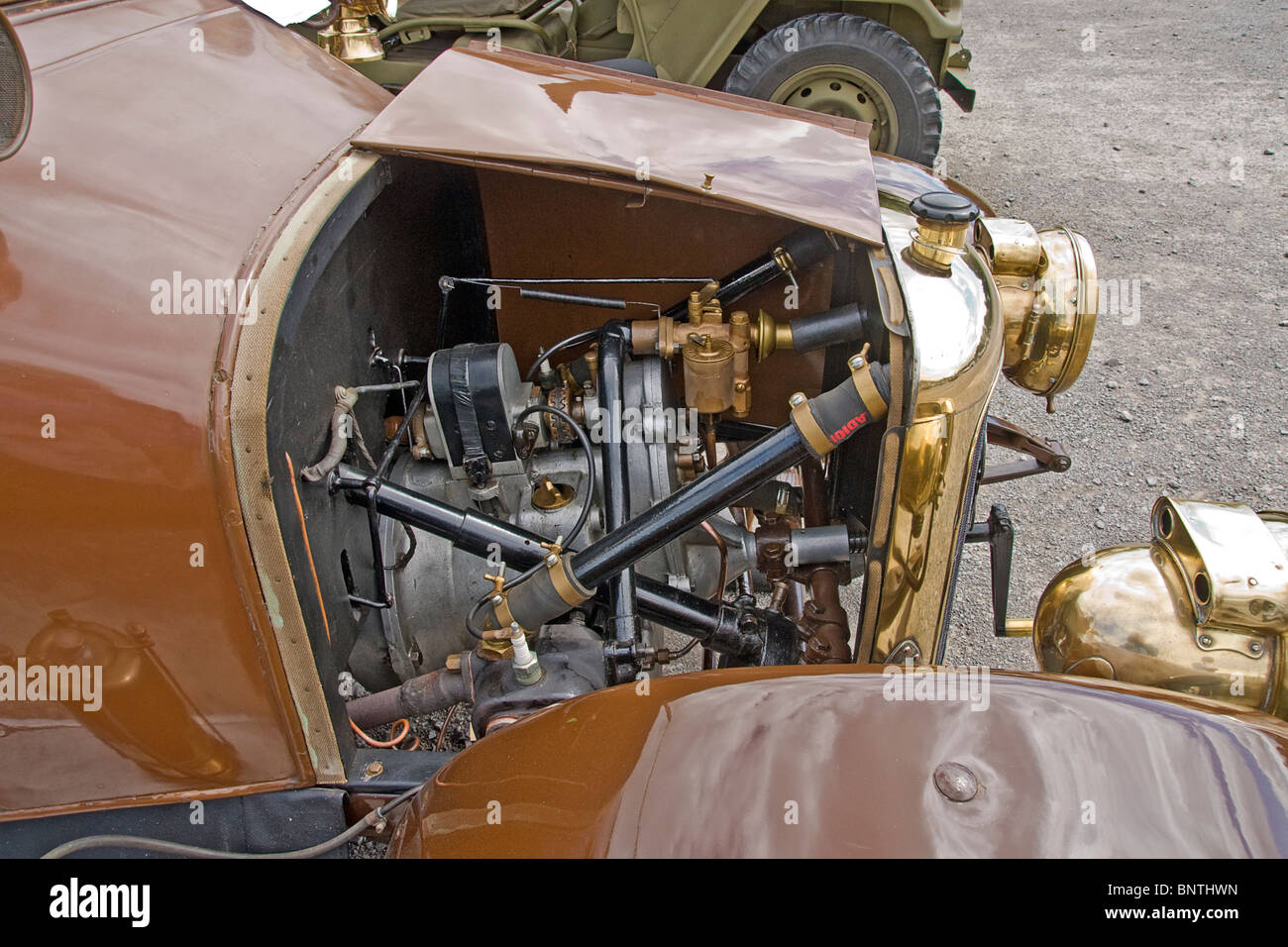 The engine of a 1916 Jowett. 2 cylinder, 6.4 horse power, 815cc Stock ...