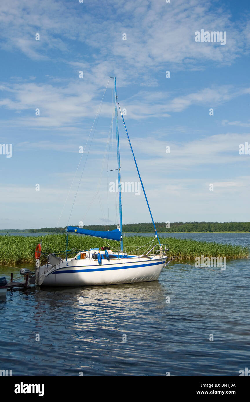 yacht on Mazury Stock Photo - Alamy