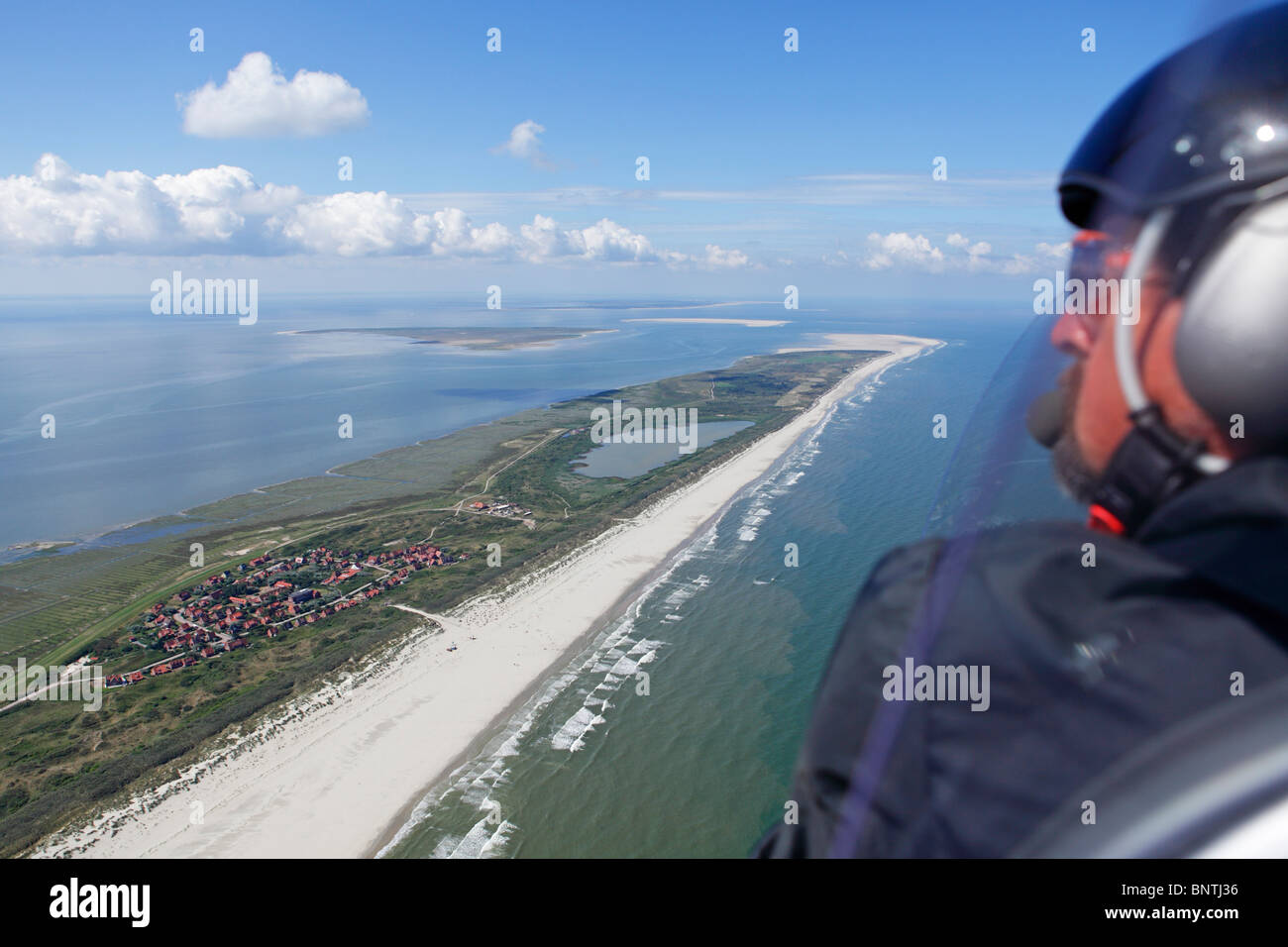 aerial photo of Juist island, East Friesland, Lower Saxony, Germany ...