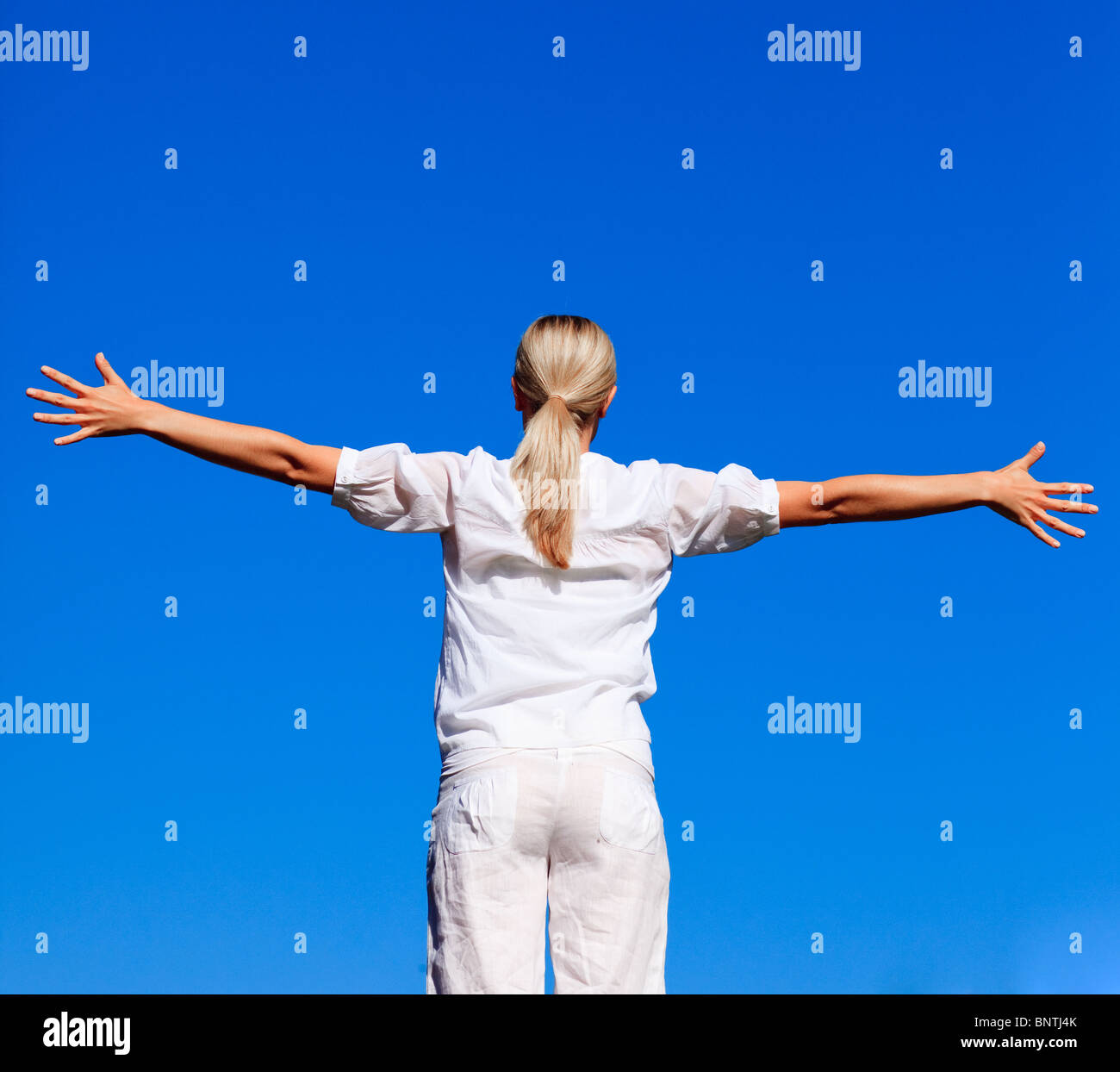 Woman practising yoga, isolated hi-res stock photography and images - Alamy