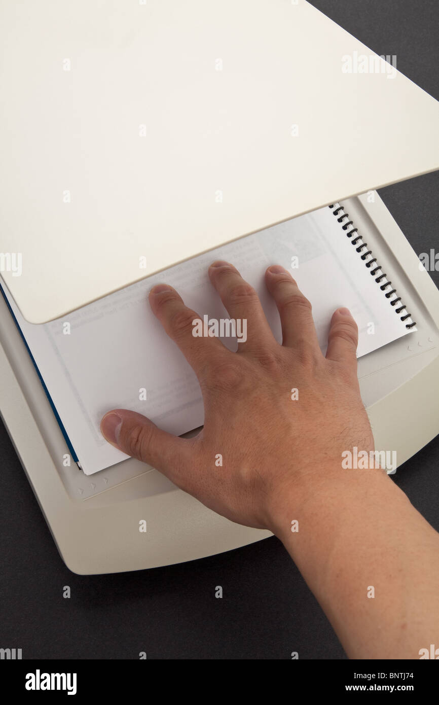 Scanner close up shot, business concept Stock Photo - Alamy