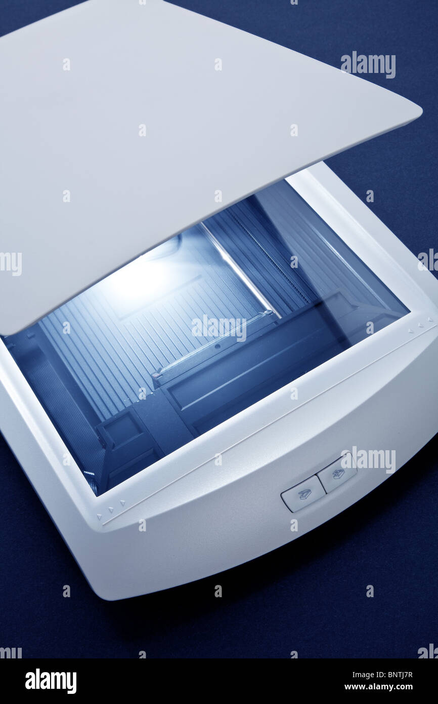 Scanner close up shot, business concept Stock Photo - Alamy