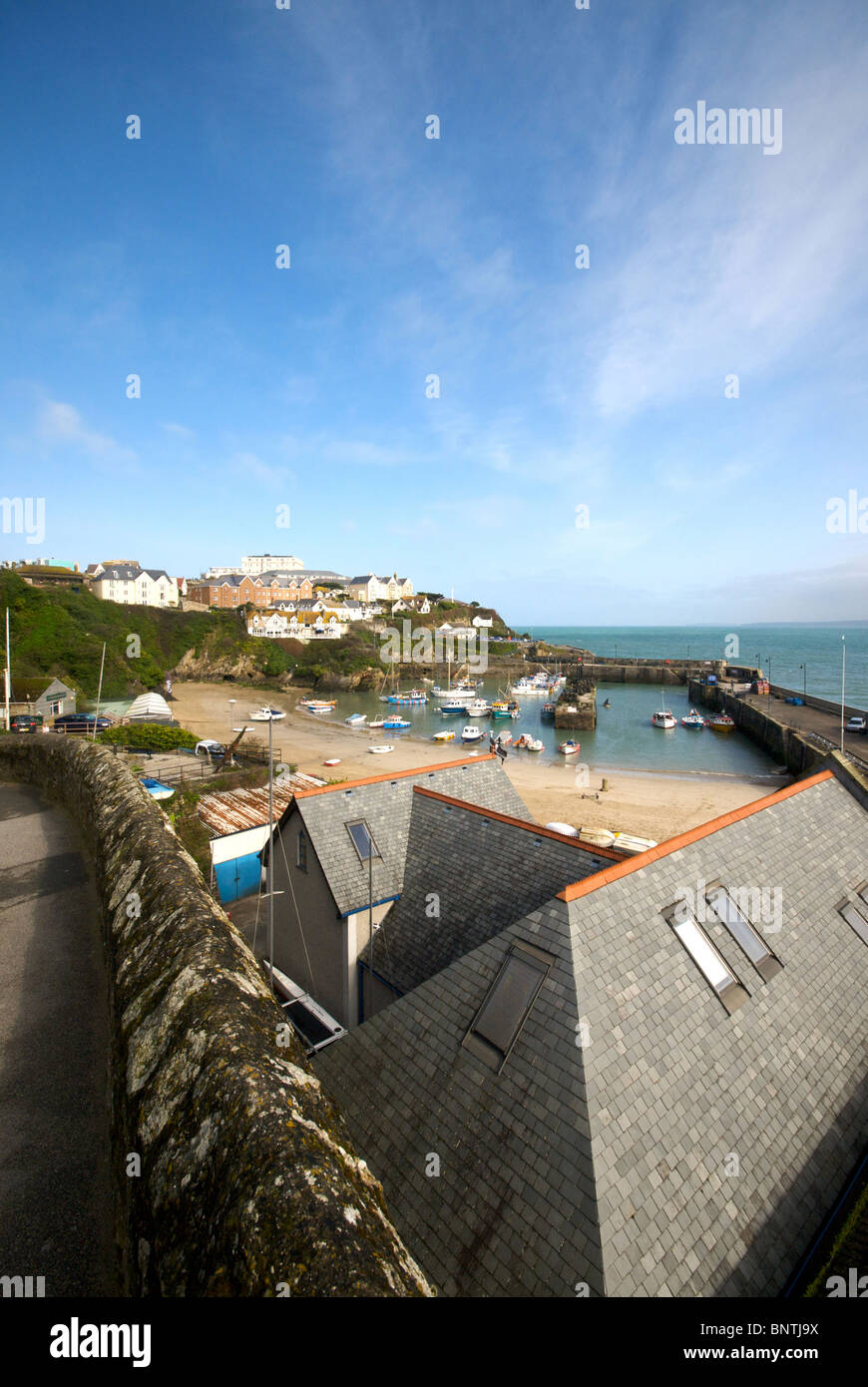 Newquay Cornwall UK Harbor Harbour Quay Beach Stock Photo - Alamy