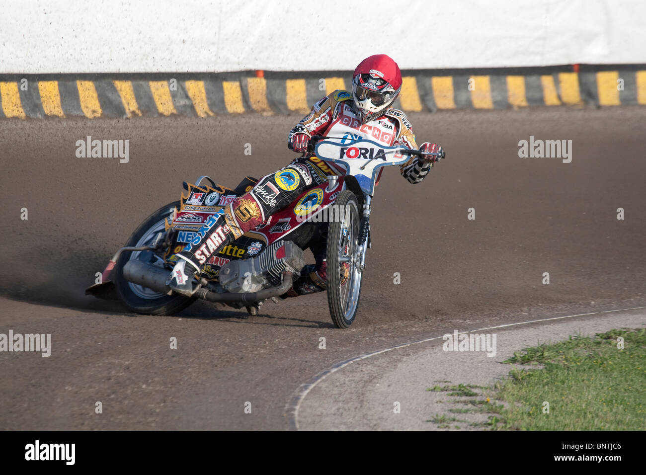 Speedway on Swedish racetrack Stock Photo - Alamy