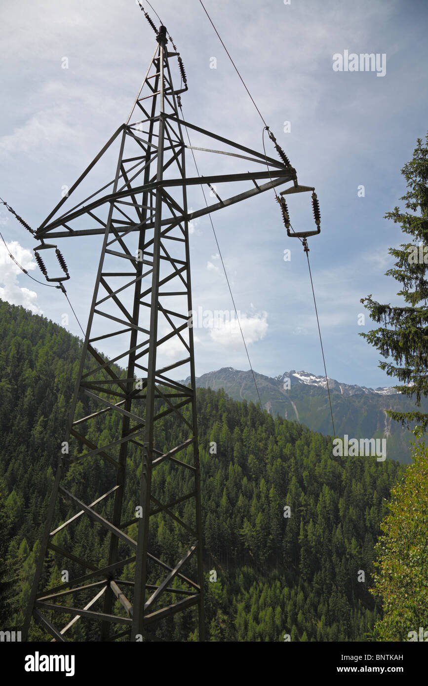 Power pylon in the mountains Stock Photo - Alamy