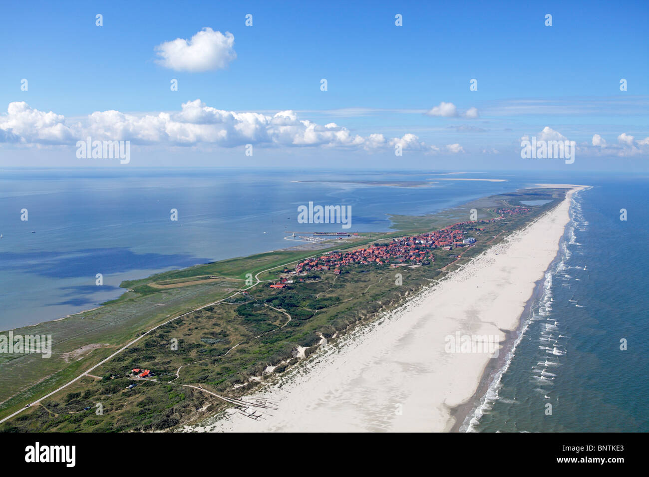 aerial photo of Juist island, East Friesland, Lower Saxony, Germany ...