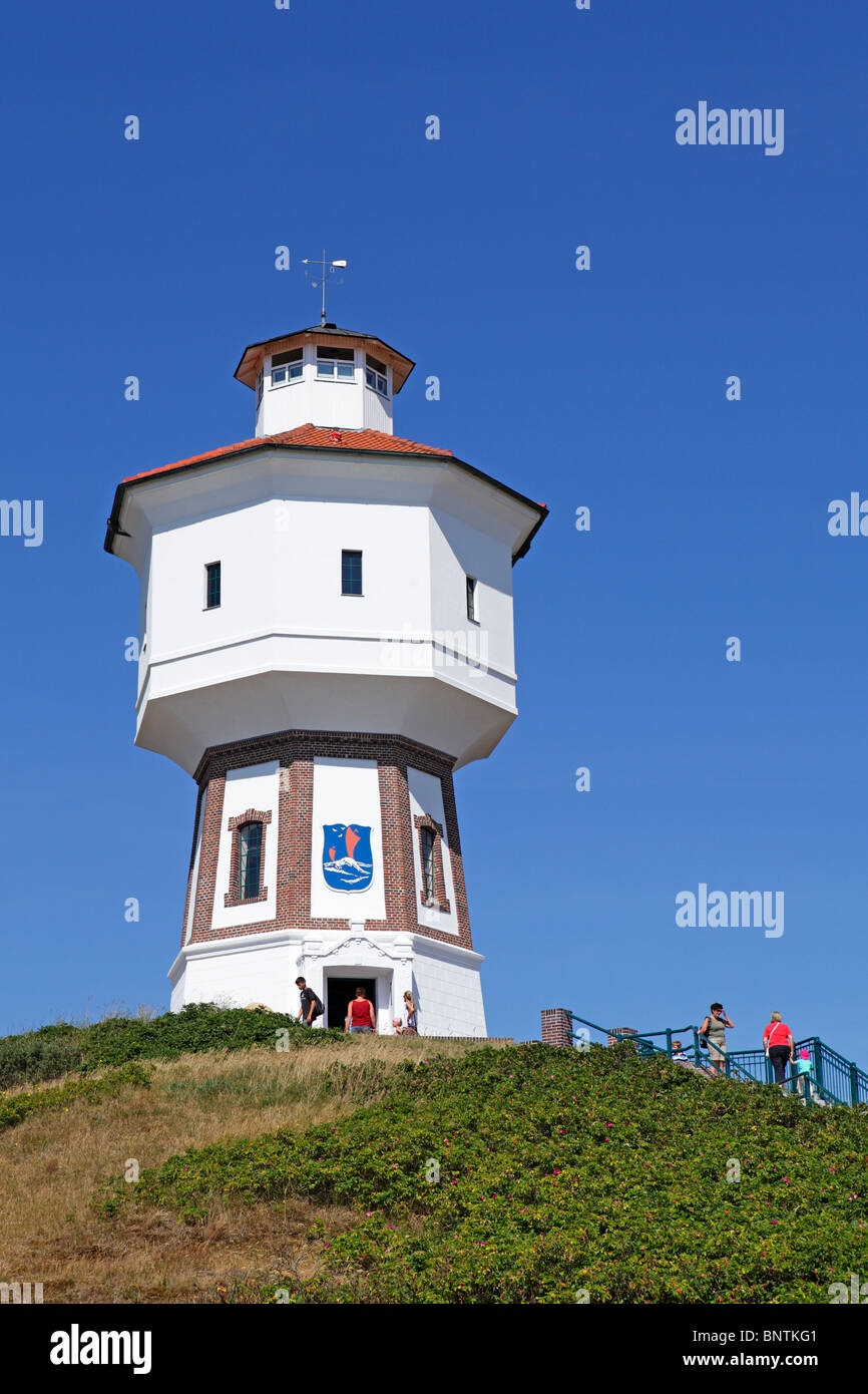 the white water tower, landmark of Langeoog island, East Friesland ...