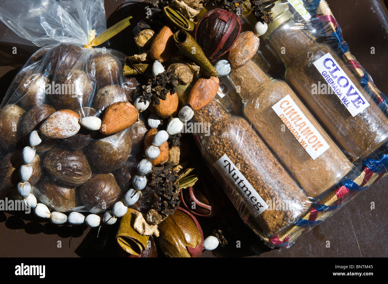 Souvenirs at Grand Anse Craft & Spice Market, Grenada Stock Photo - Alamy