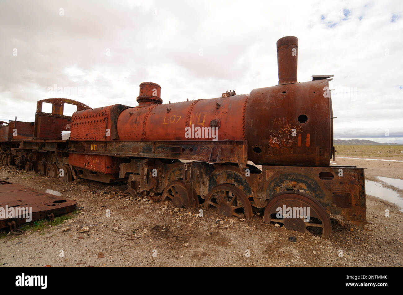 Train cemetery in Uyuni, Bolivia Stock Photo - Alamy