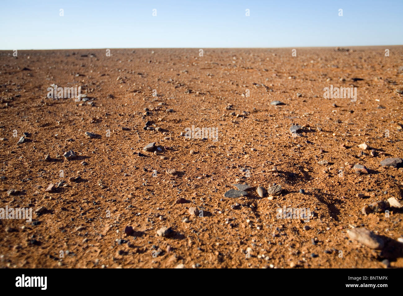 The lunar like desert landscape of the Moon Plain. Coober Pedy, South ...