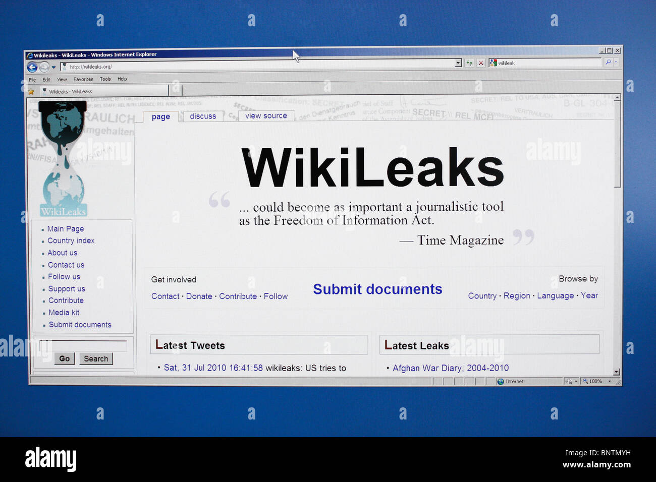 internet leaks online web website wiki wikileaks Stock Photo - Alamy