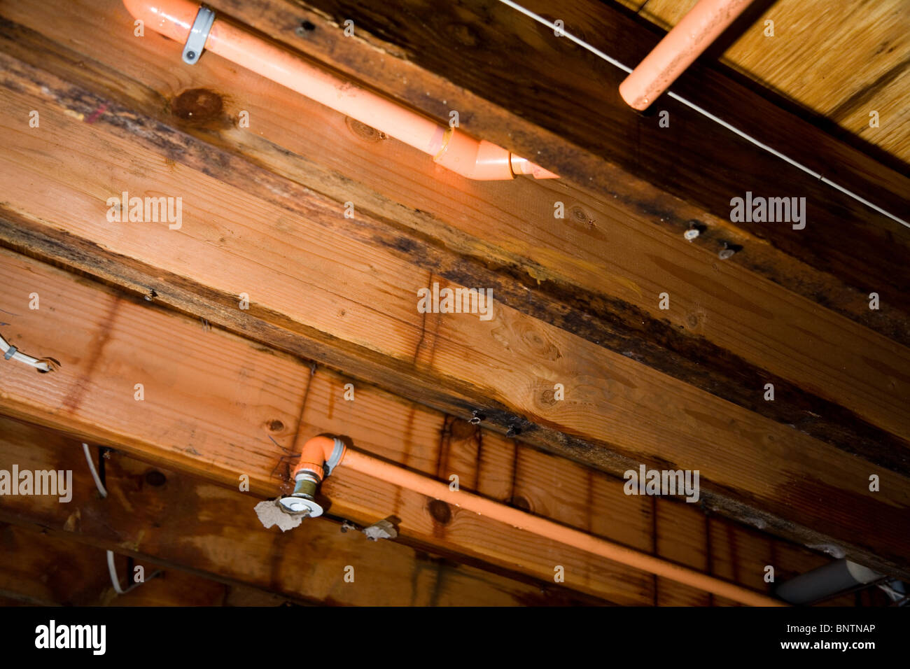 Home Interior Water leaking damage for background Stock Photo - Alamy