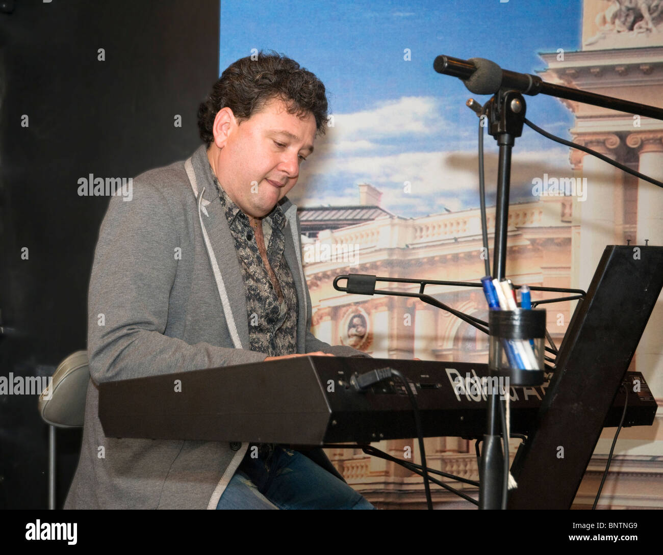 Famous Israeli jazz man, pianist and composer Leonid Ptashka , Israel Stock Photo - Alamy