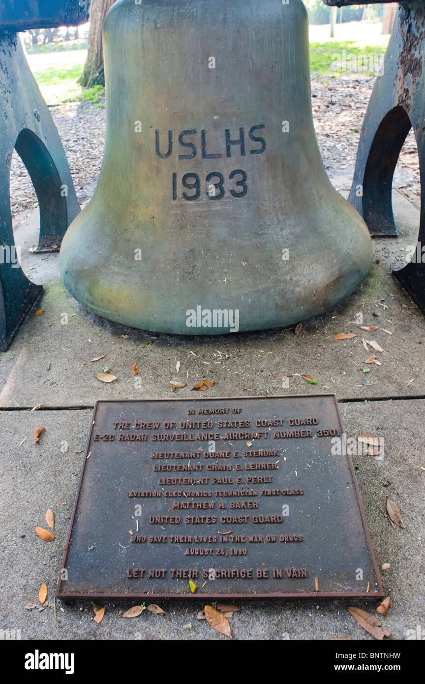Memorial Bell at the St. Augustine Lighthouse. St. Augustine Florida ...