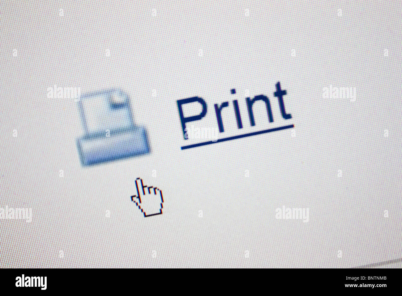 print icon mouse pointer Stock Photo - Alamy