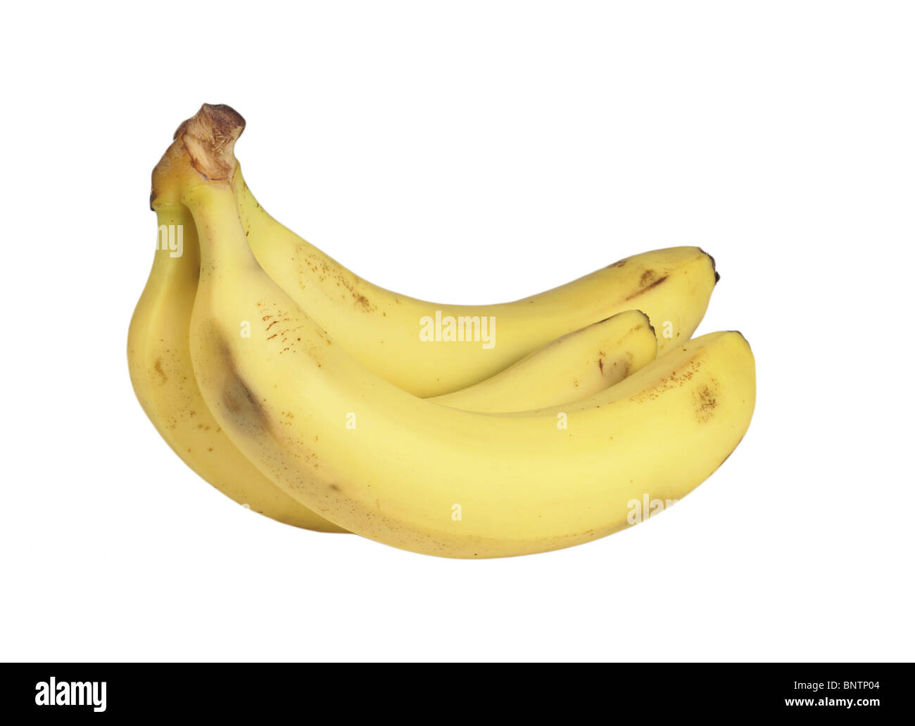 Ripe yellow bananas isolated on white background Stock Photo - Alamy