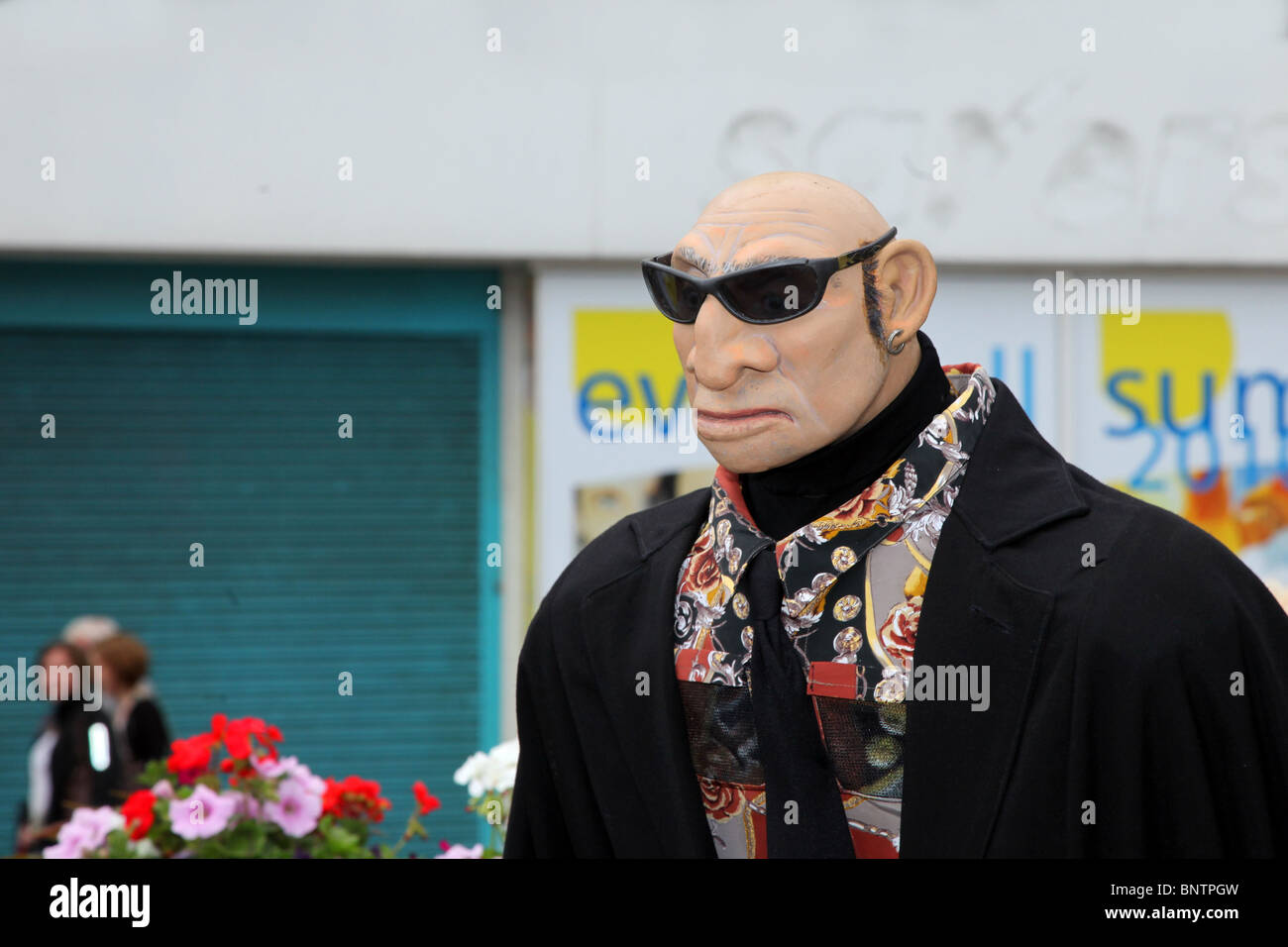 Security guard character, a Large giant cartoon bouncer at STOCKTON ...
