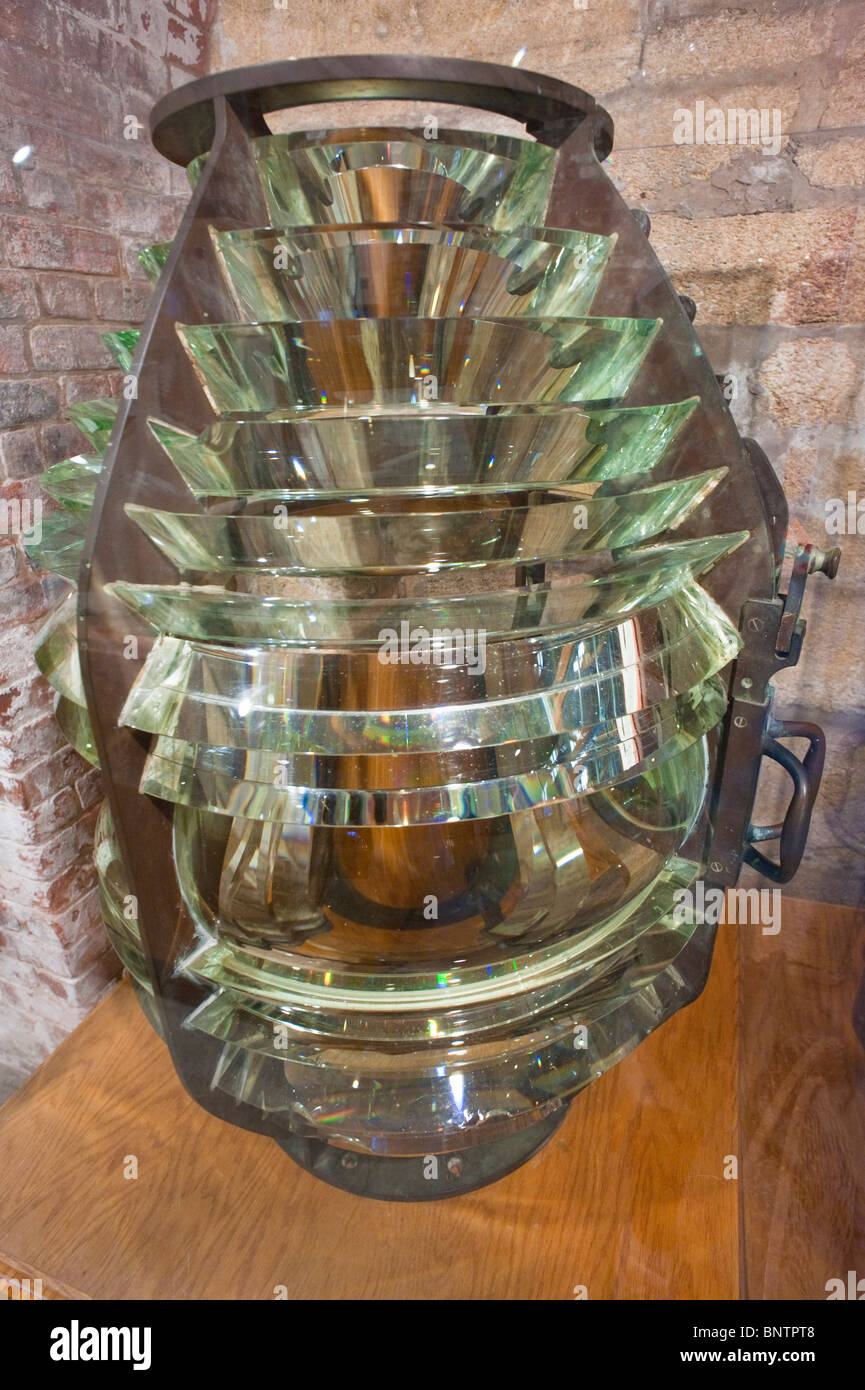 A 4th order Fresnel Lens on display at the St. Augustine Lighthouse ...