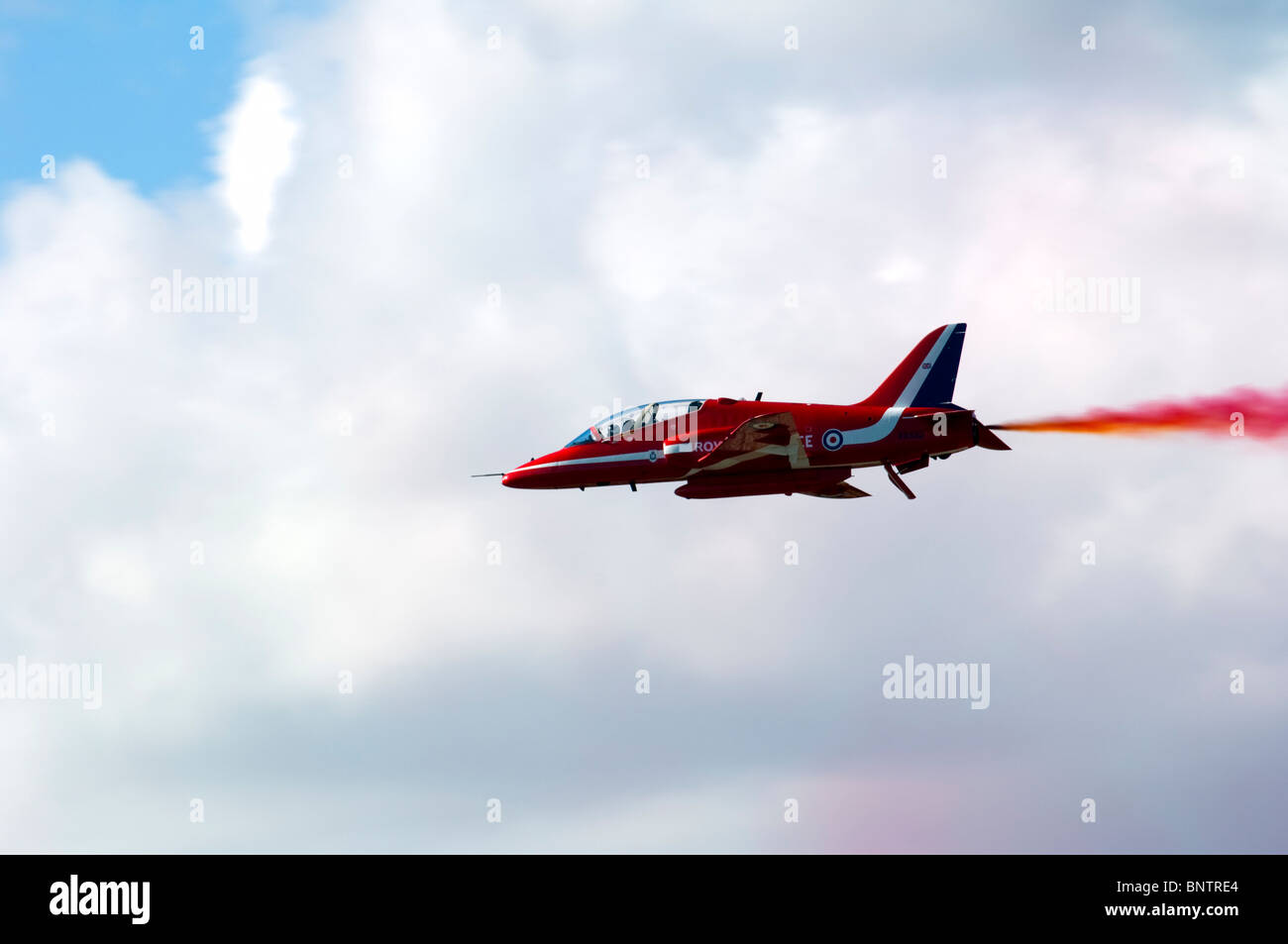 A Hawk T1 of the Royal Air Force display team The Red Arrows Stock ...