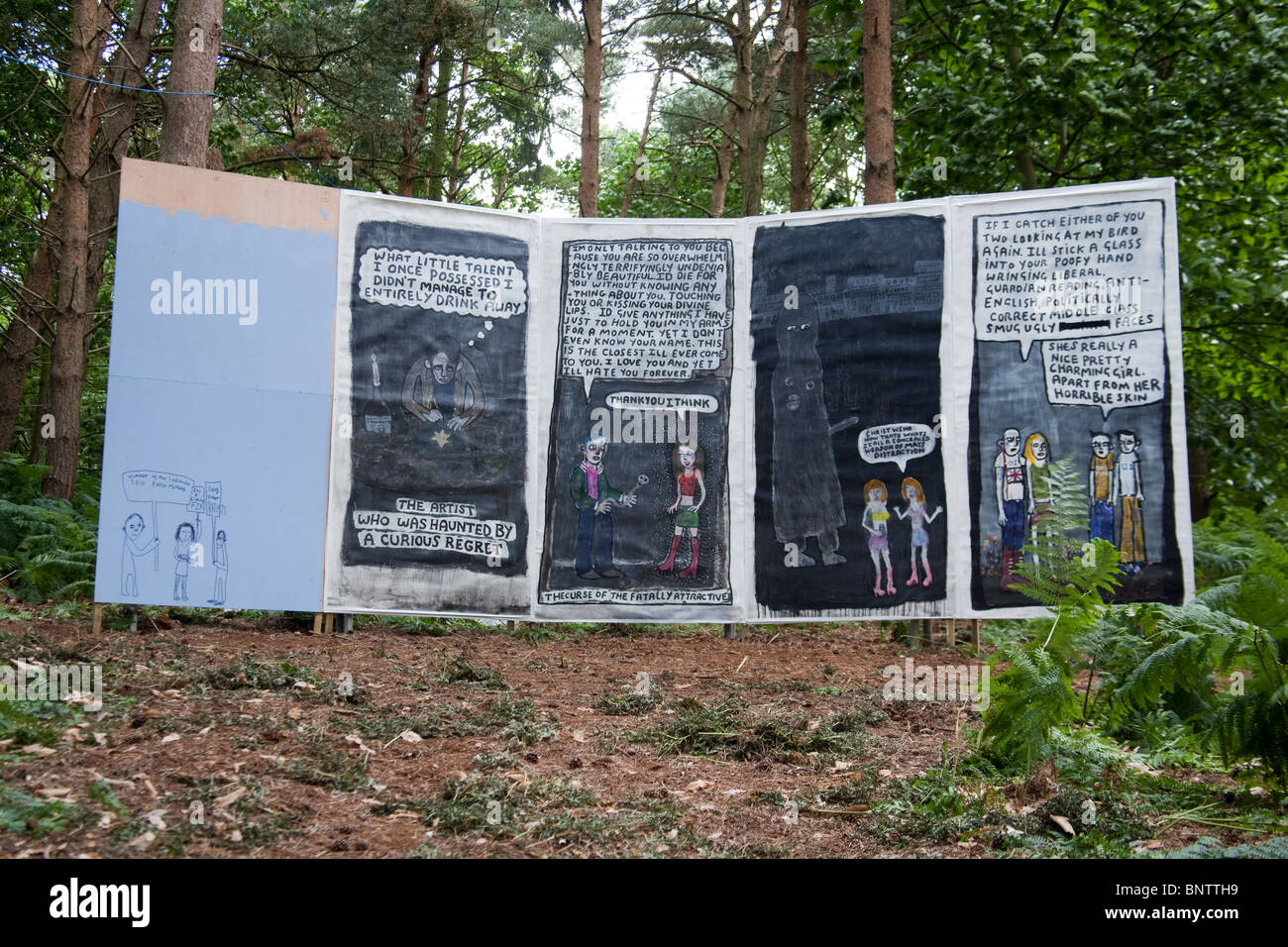 Artwork in the woods at the Latitude Festival 2010, Henham Park ...