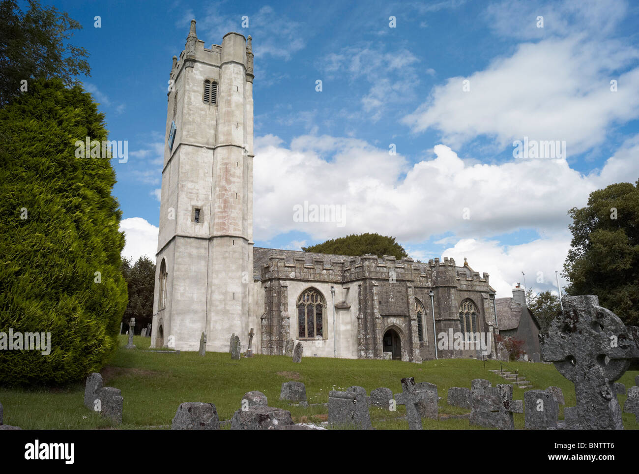 St Winifred Church Manaton Village Dartmoor National Park Devon England ...