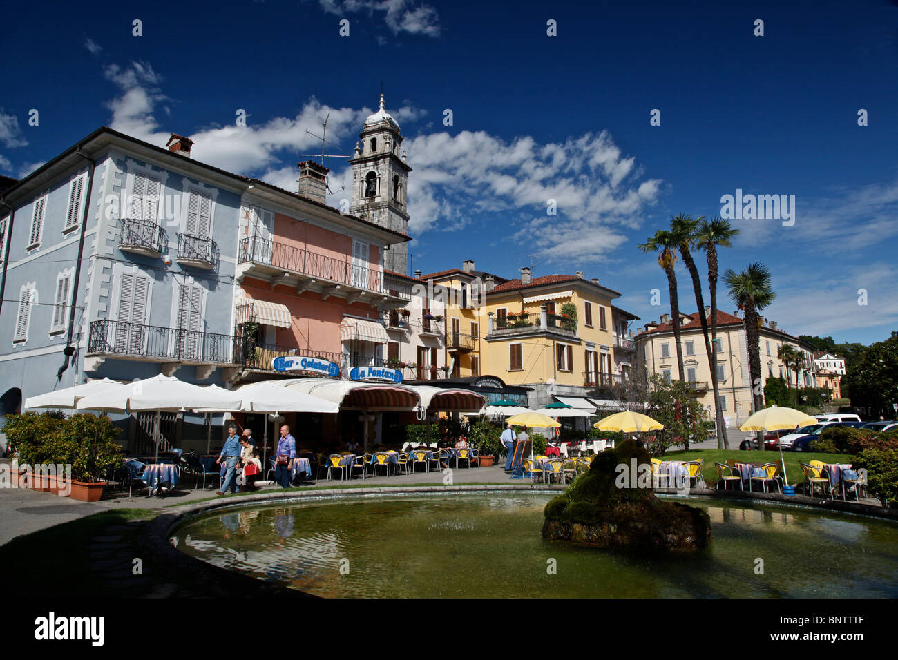 Verbania Pallanza on Lake Maggiore: lake front on a beautiful summer ...