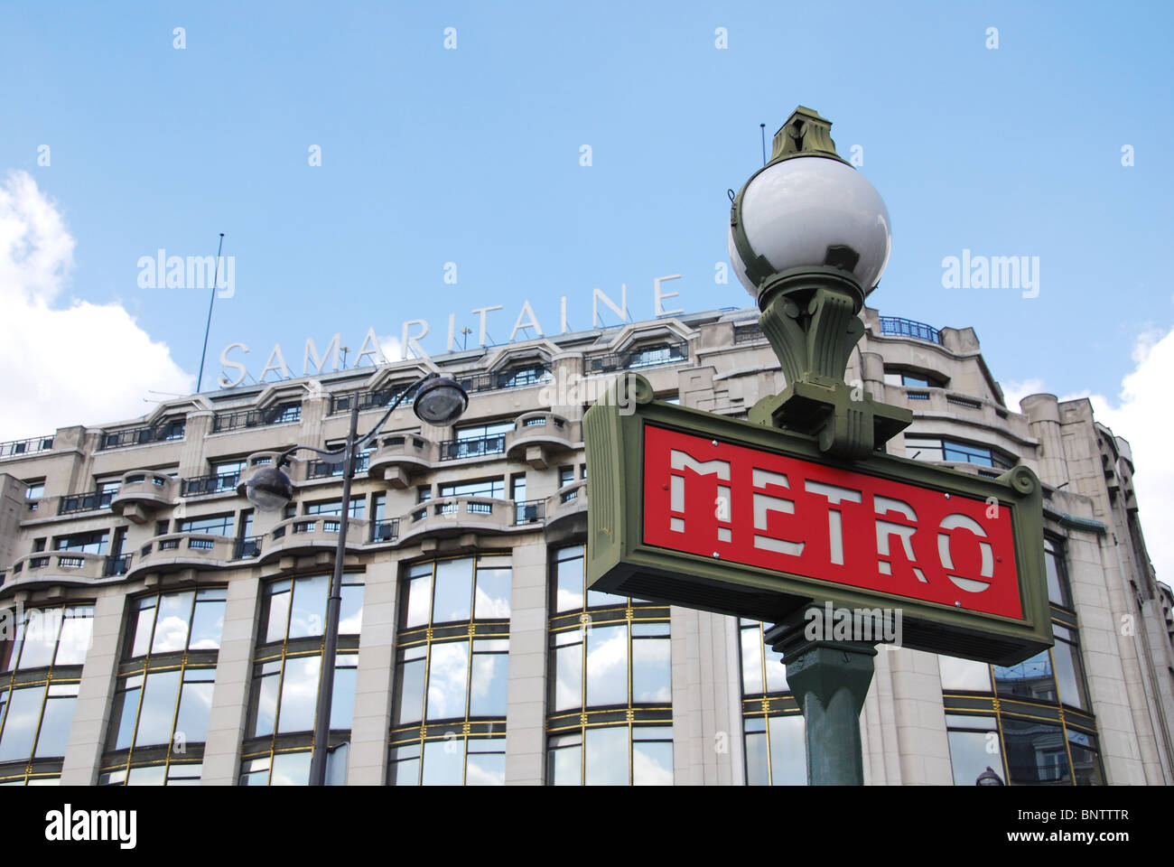Metropolitan sign at metro entrance Paris France Stock Photo - Alamy