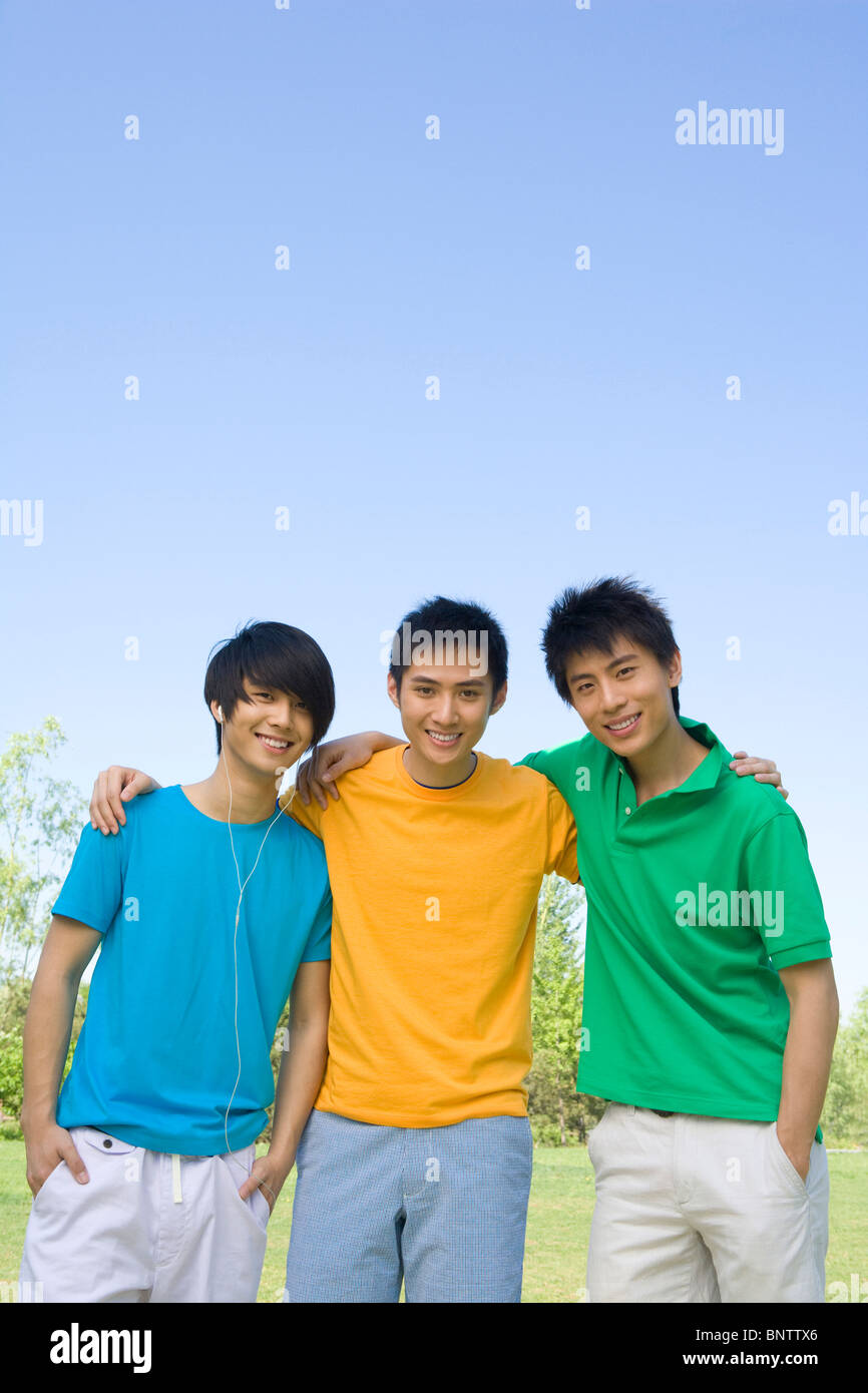 Portrait of three friends Stock Photo - Alamy