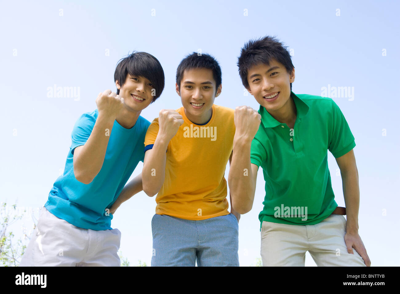 Portrait of three friends Stock Photo - Alamy