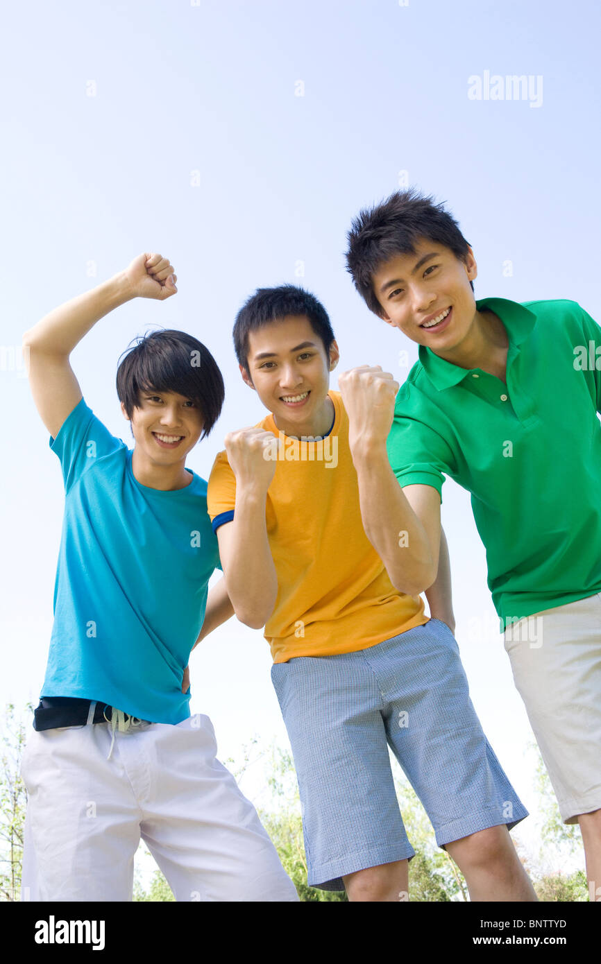 Portrait of three friends Stock Photo - Alamy