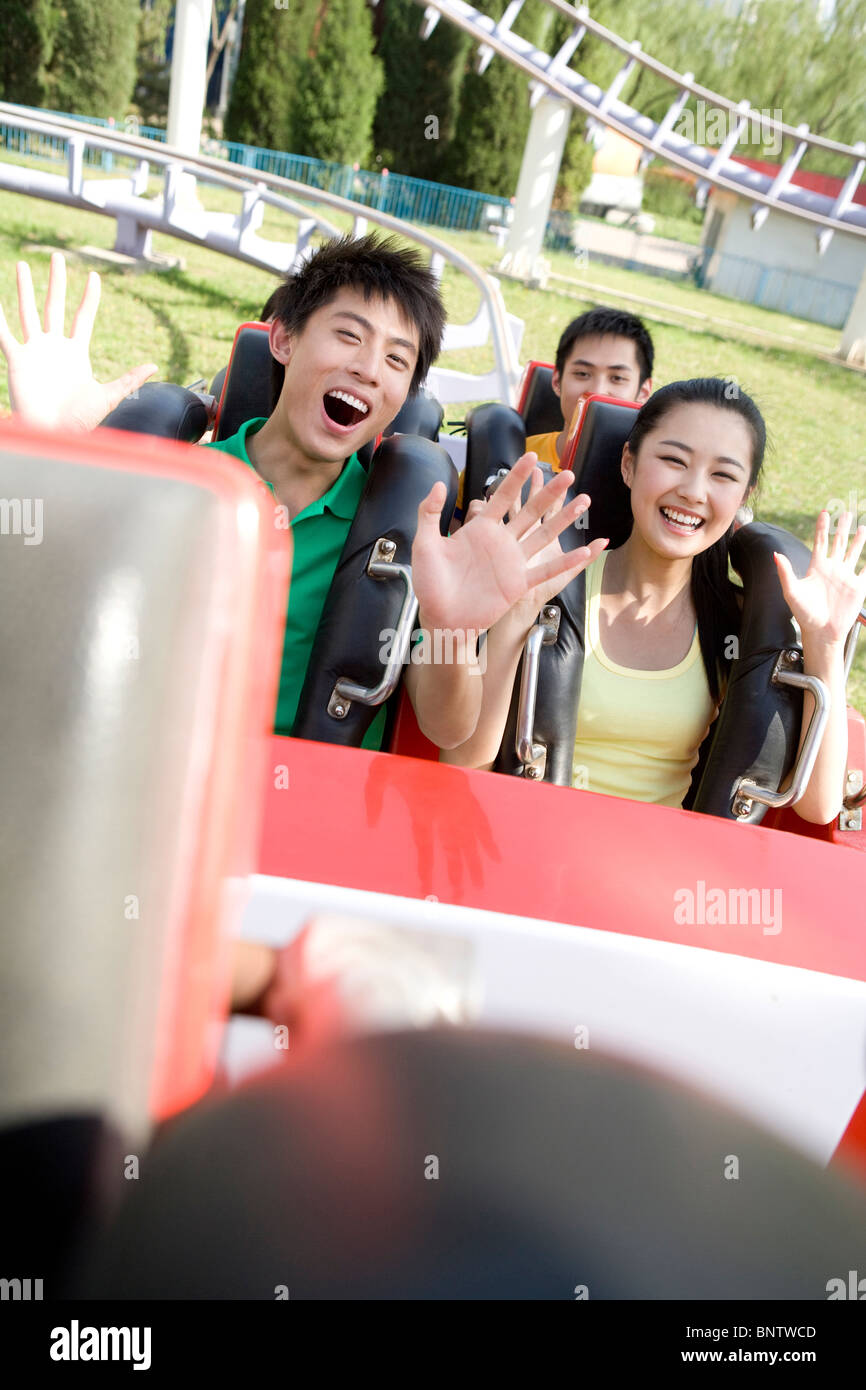 Riding a rollercoaster hi-res stock photography and images - Alamy
