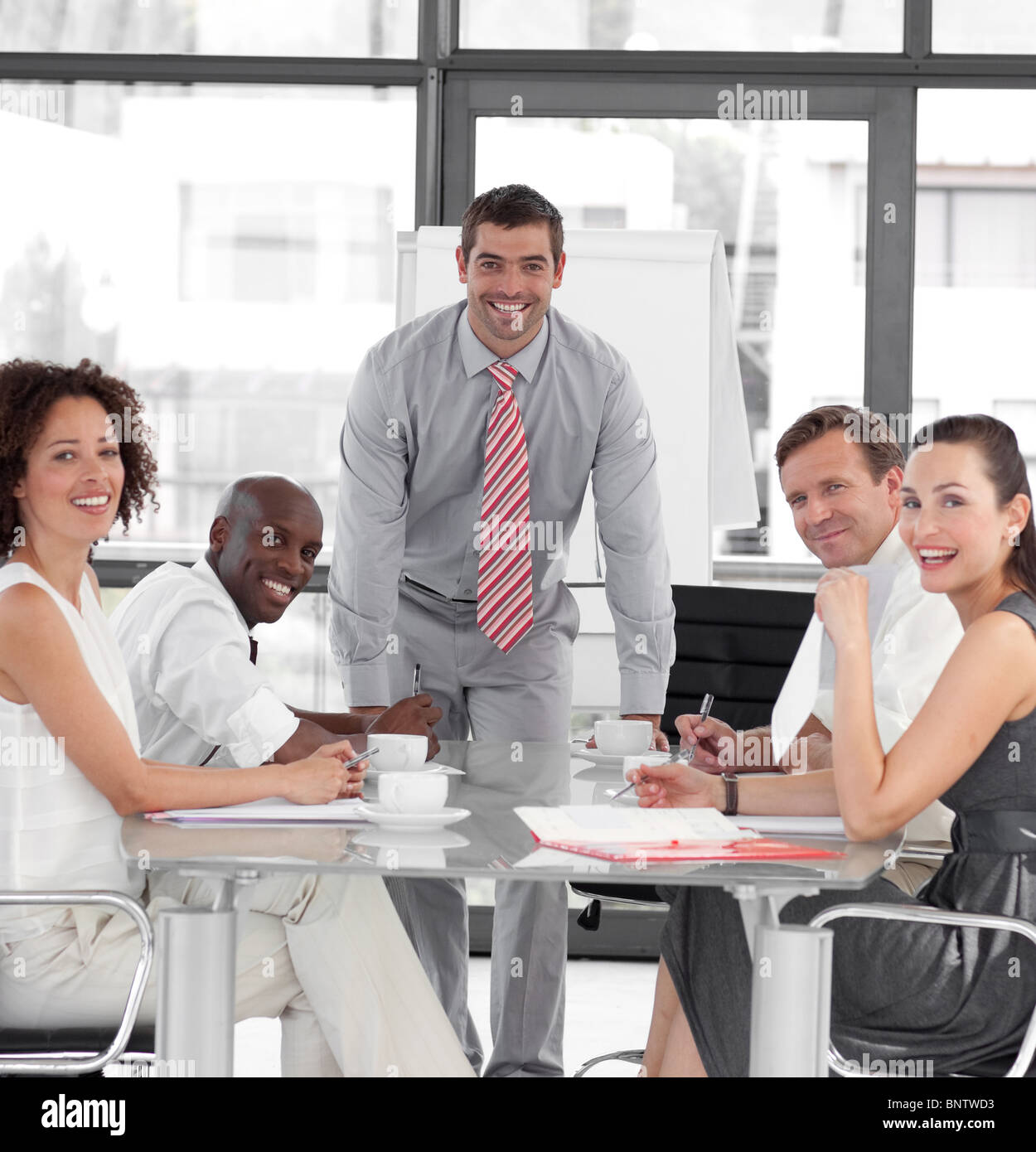 Businessman giving a presentation Stock Photo - Alamy