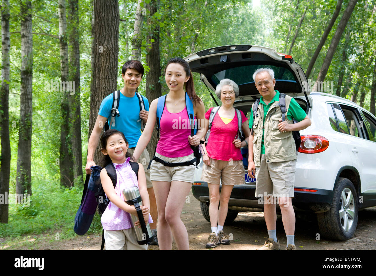Family on a trip out in the country Stock Photo - Alamy