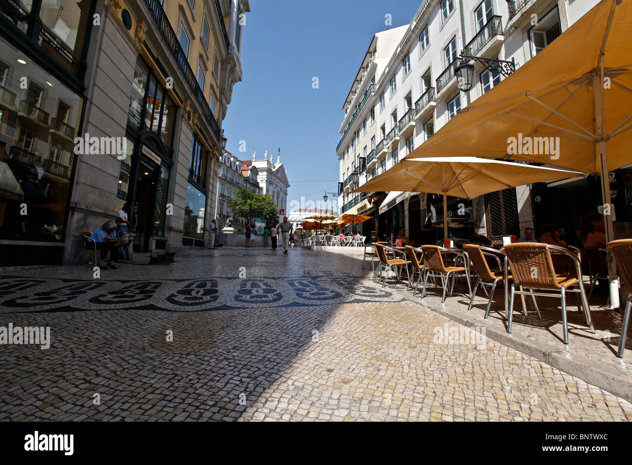 Rua Garrette in Lisbon's Chiado district Stock Photo - Alamy
