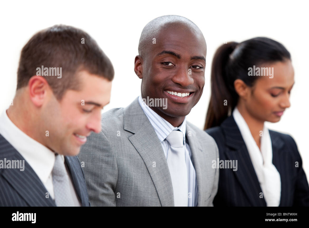 Portrait of three business partners Stock Photo - Alamy