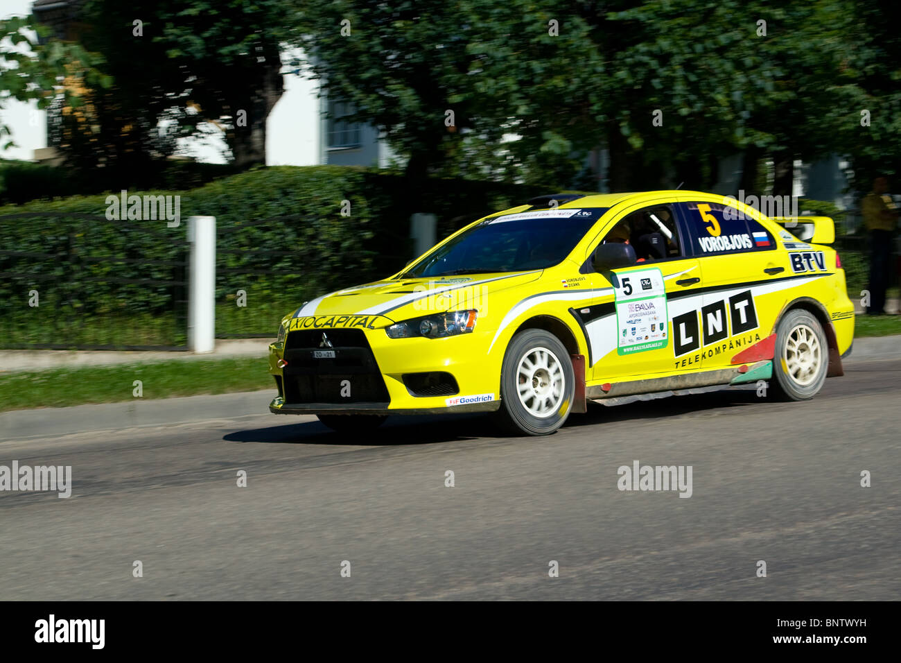 Mitsubishi evolution rally car hi-res stock photography and images - Alamy