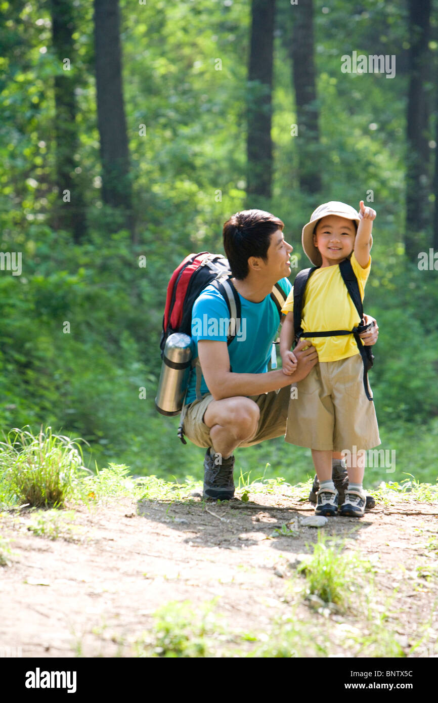 Father and son in the great outdoors Stock Photo - Alamy