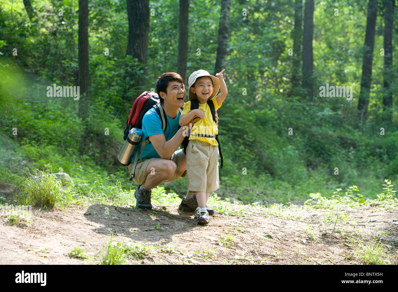Father and son in the great outdoors Stock Photo - Alamy