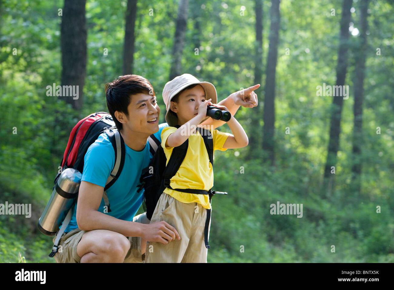 Father and son in the great outdoors Stock Photo - Alamy