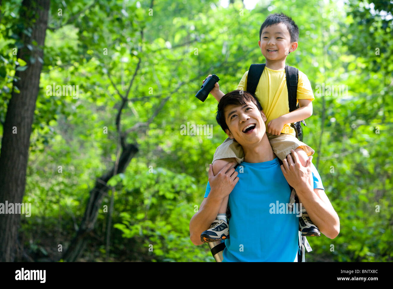 Father and son in the great outdoors Stock Photo - Alamy